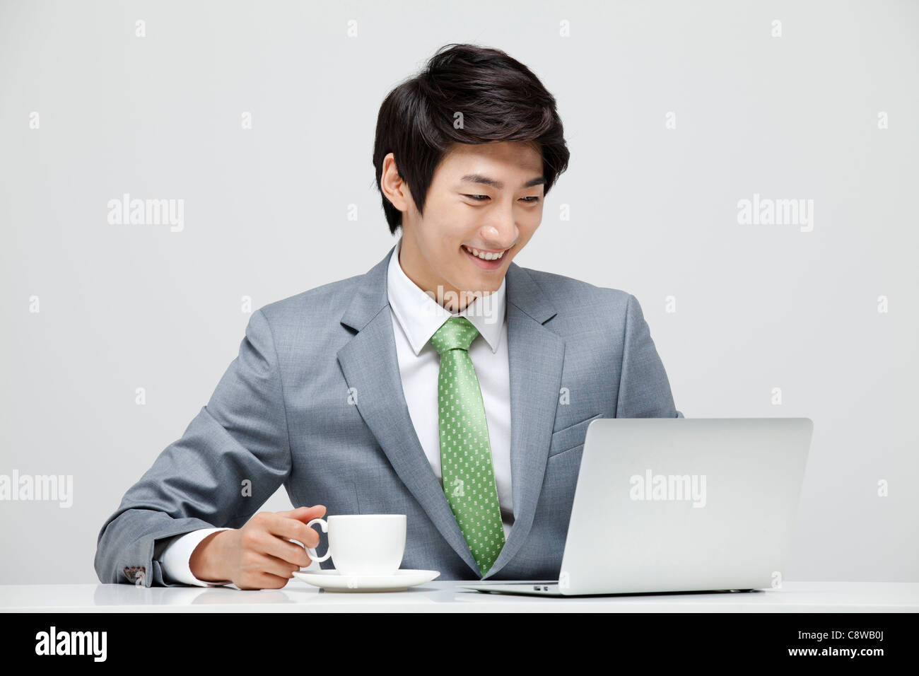 Authority looking down holding sitting food and drink hi-res stock ...