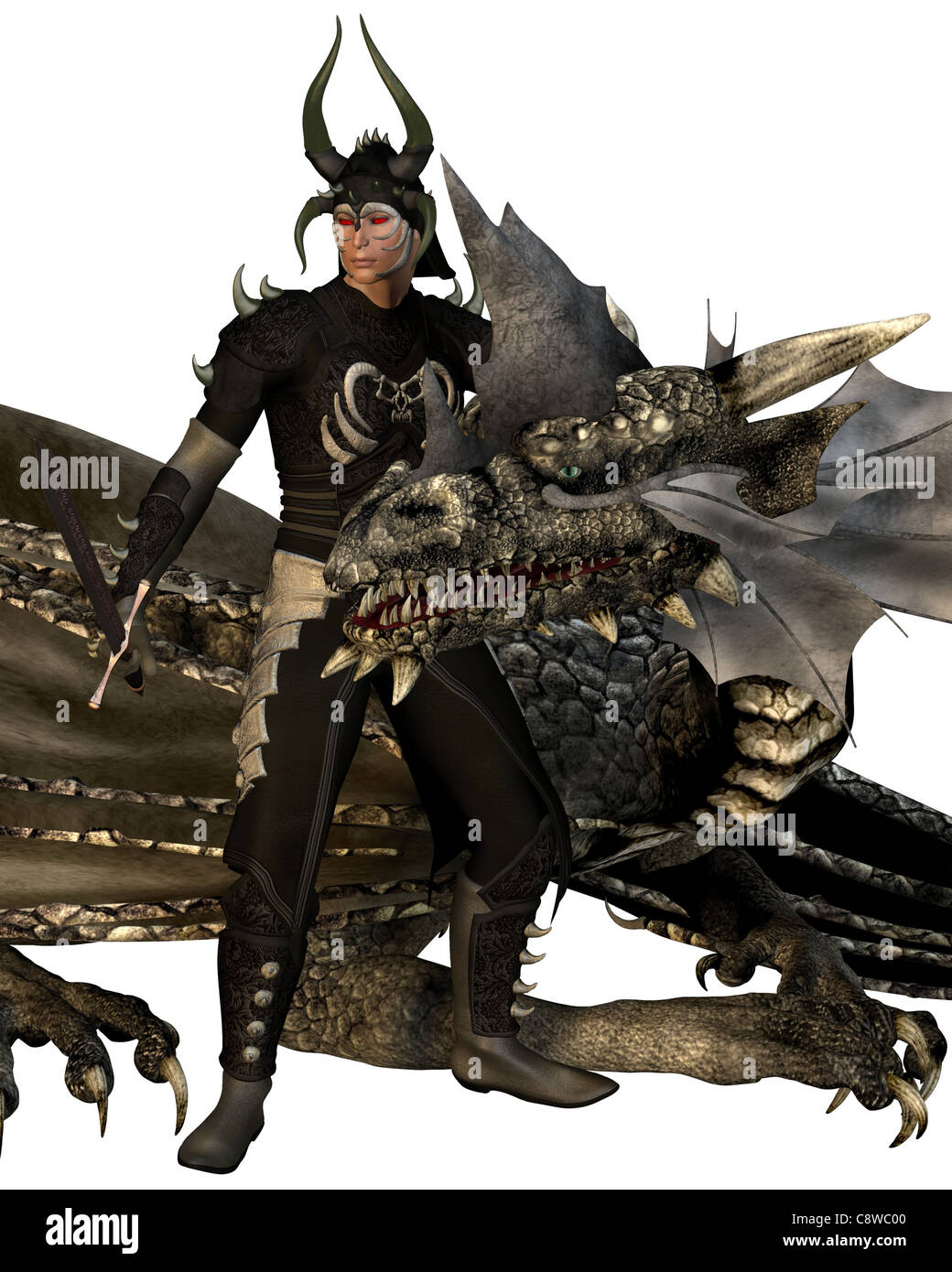 The Dragon Lord and Dragon Stock Photo - Alamy