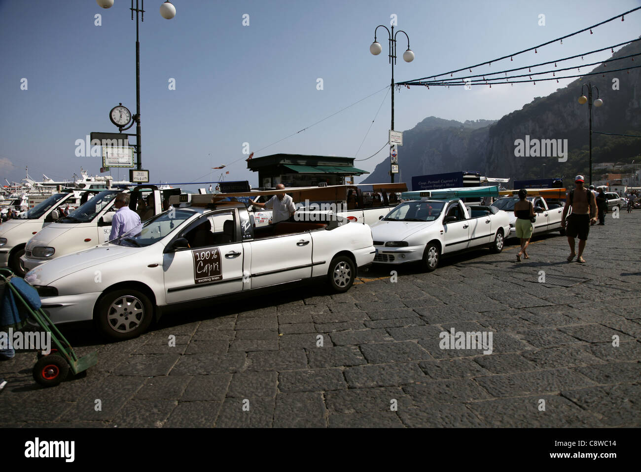 WHITE STRETCH TAXI'S MARINA GRANDE ISLAND OF CAPRI ITALY 17 September ...