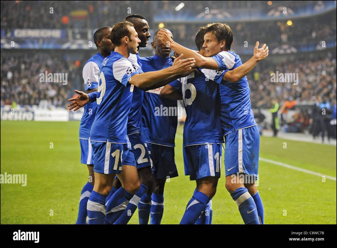 01.11.2011 Genk Belgium. Vossen Jelle Gen in action during the UEFA ...