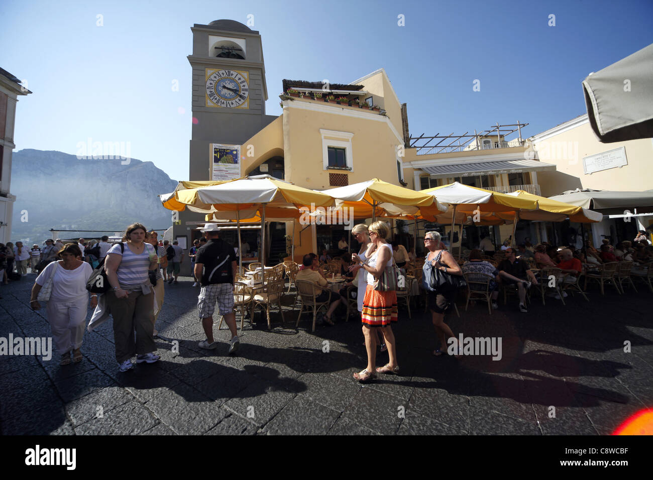CLOCK TOWER AT PIAZZA UMBERTO I LA PIAZZETTA ISLAND OF CAPRI ITALY 17 ...
