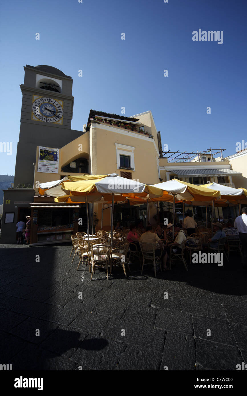 CLOCK TOWER AT PIAZZA UMBERTO I LA PIAZZETTA ISLAND OF CAPRI ITALY 17 ...