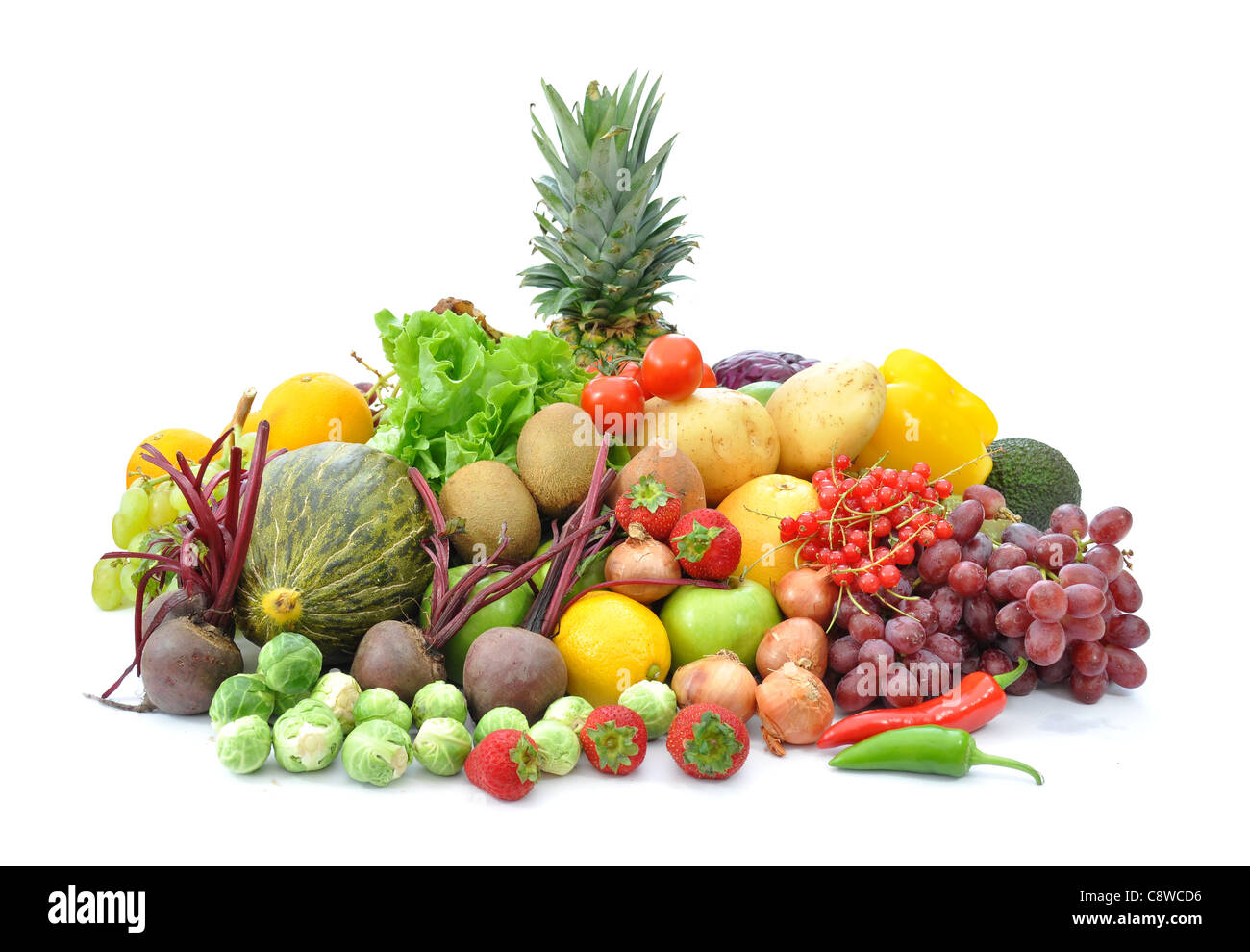 Big pile of fruits and vegetables Stock Photo - Alamy