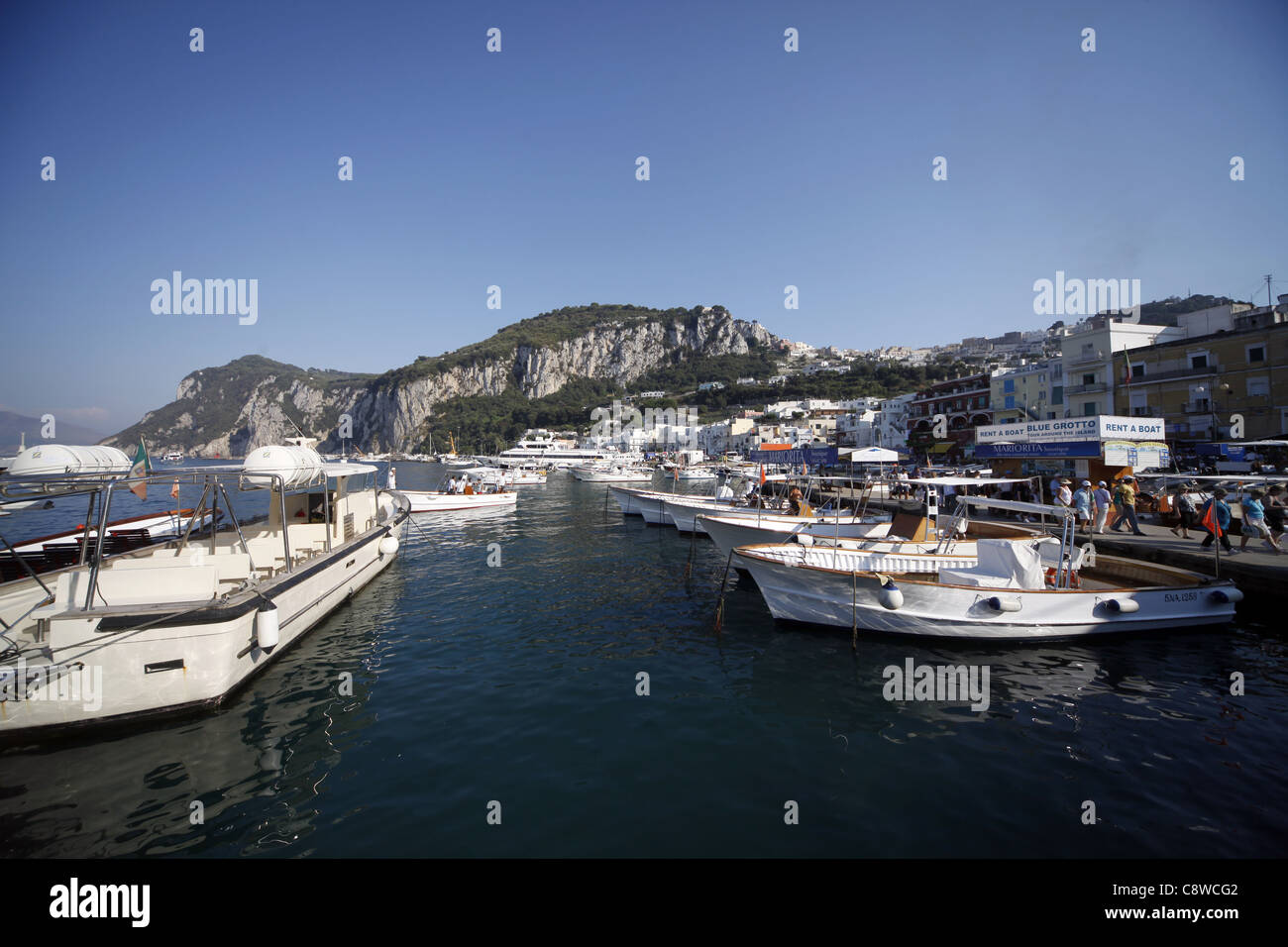 PLEASURE BOATS IN HARBOUR MARINA GRANDE ISLAND OF CAPRI ITALY 17 ...