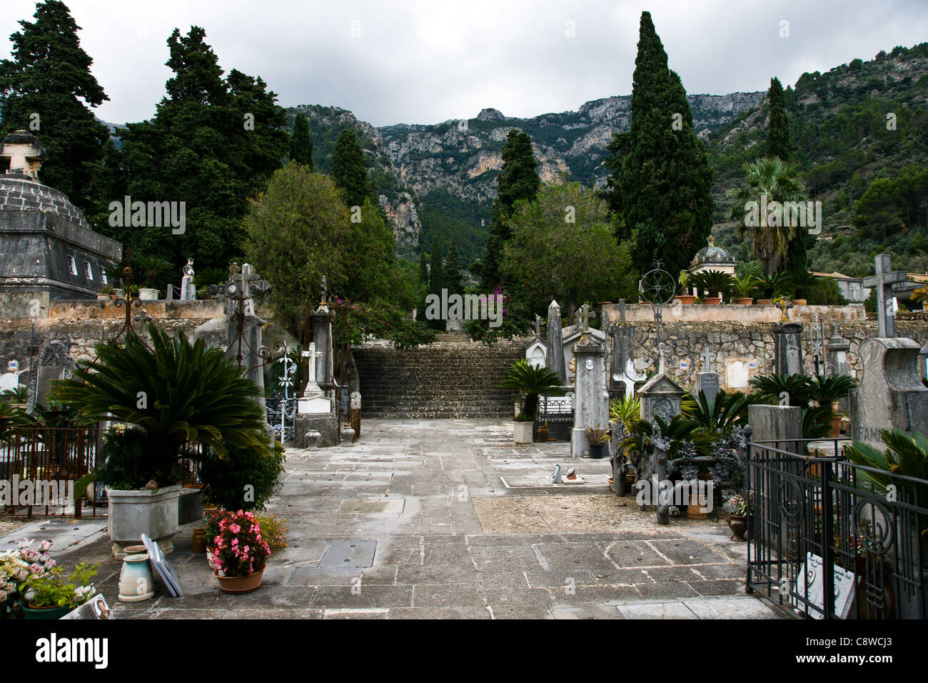 The graveyard of Sollér Stock Photo - Alamy