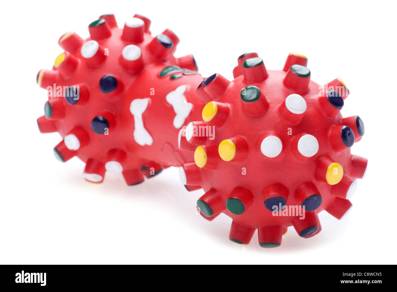 object on white - Plastic toy for dog Stock Photo - Alamy