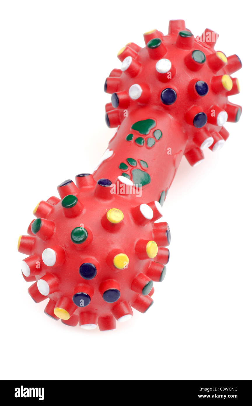 object on white - Plastic toy for dog Stock Photo - Alamy