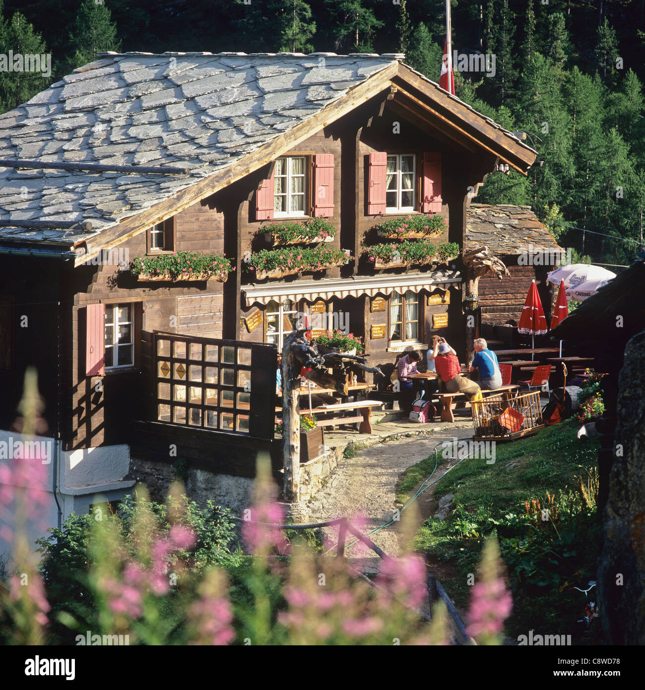 Zermatt terrace hi-res stock photography and images - Alamy