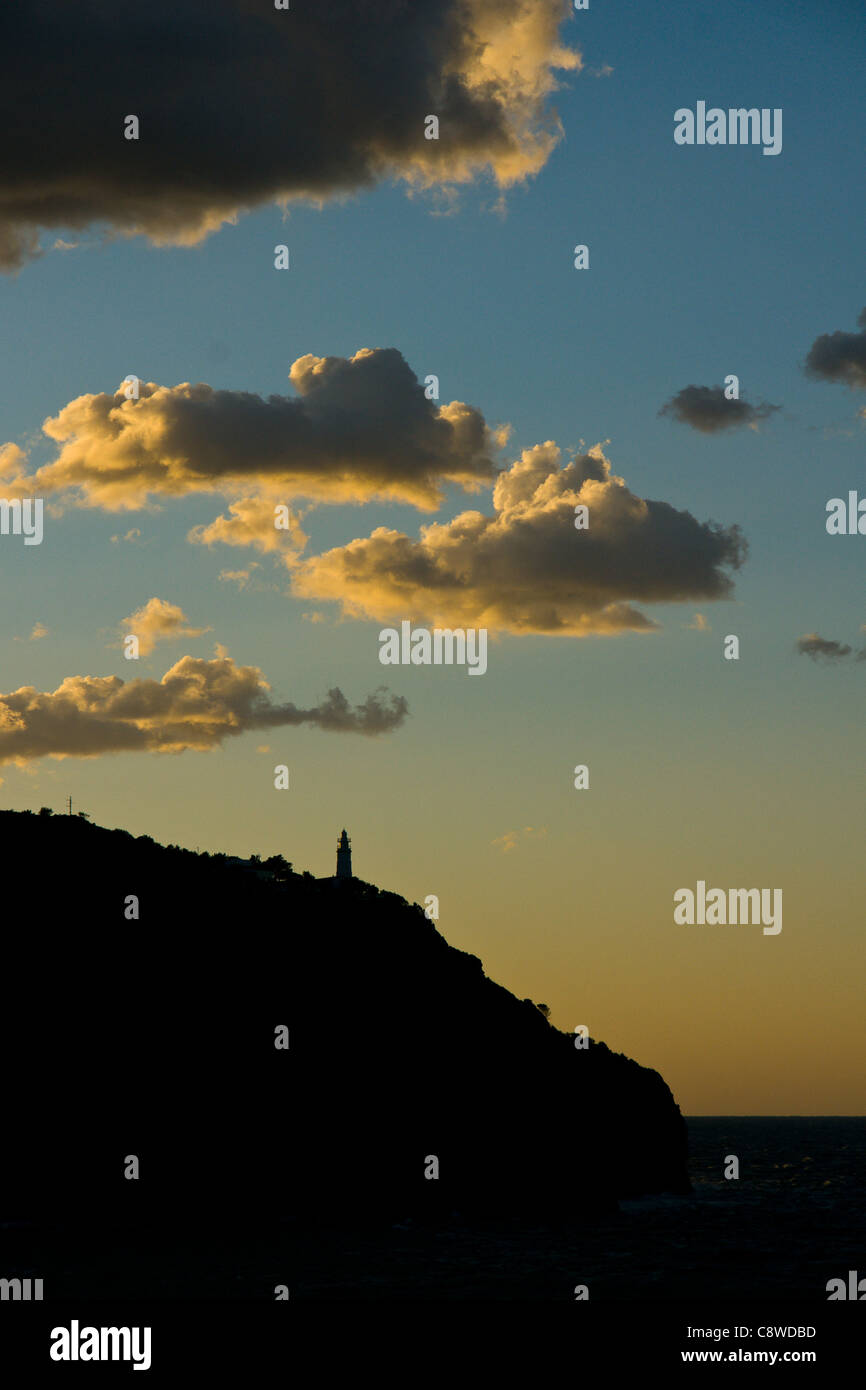 Mallorca cap gros lighthouse sunset hi-res stock photography and images ...