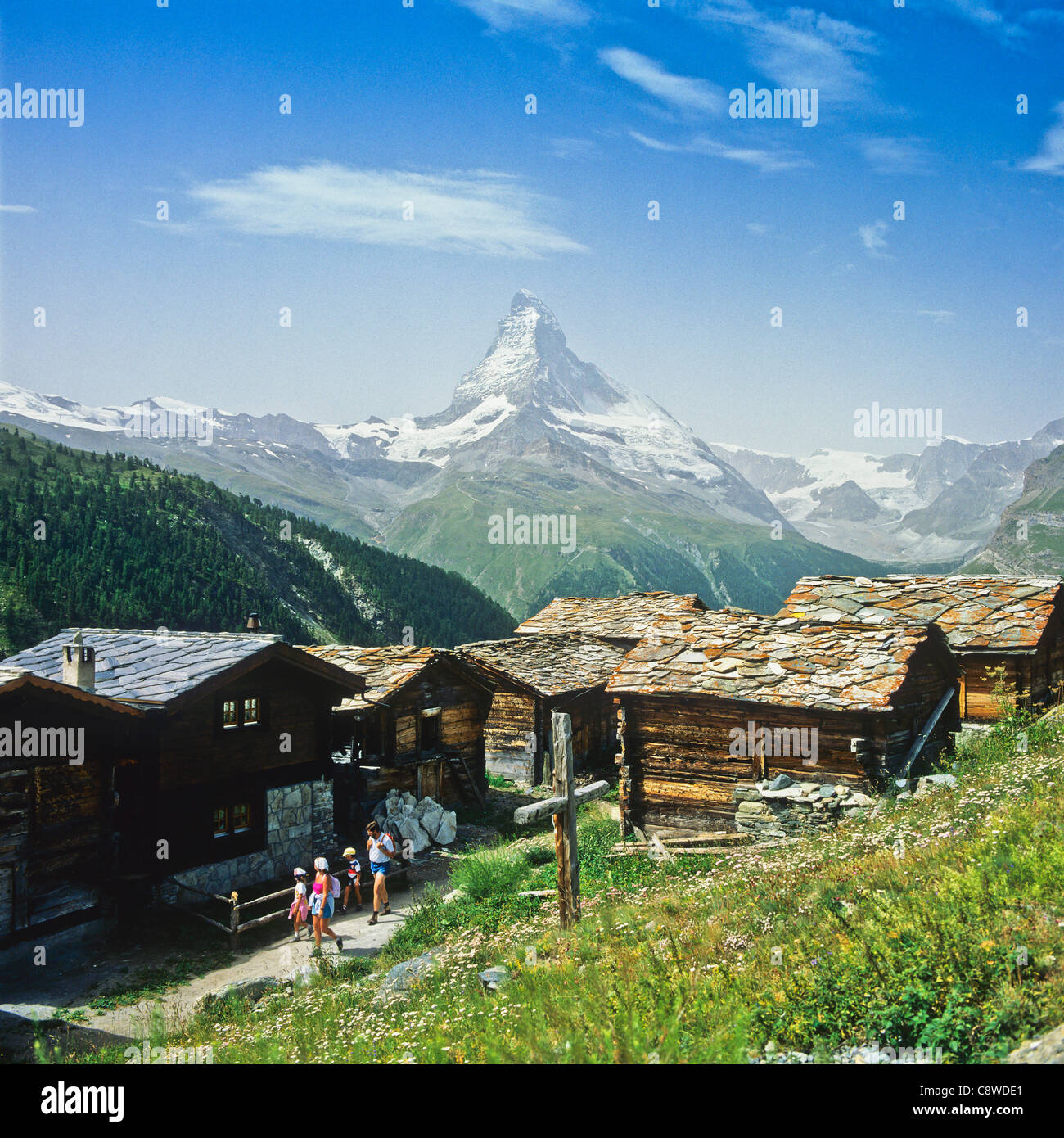Findeln hamlet near Zermatt and Matterhorn Canton Valais Switzerland ...