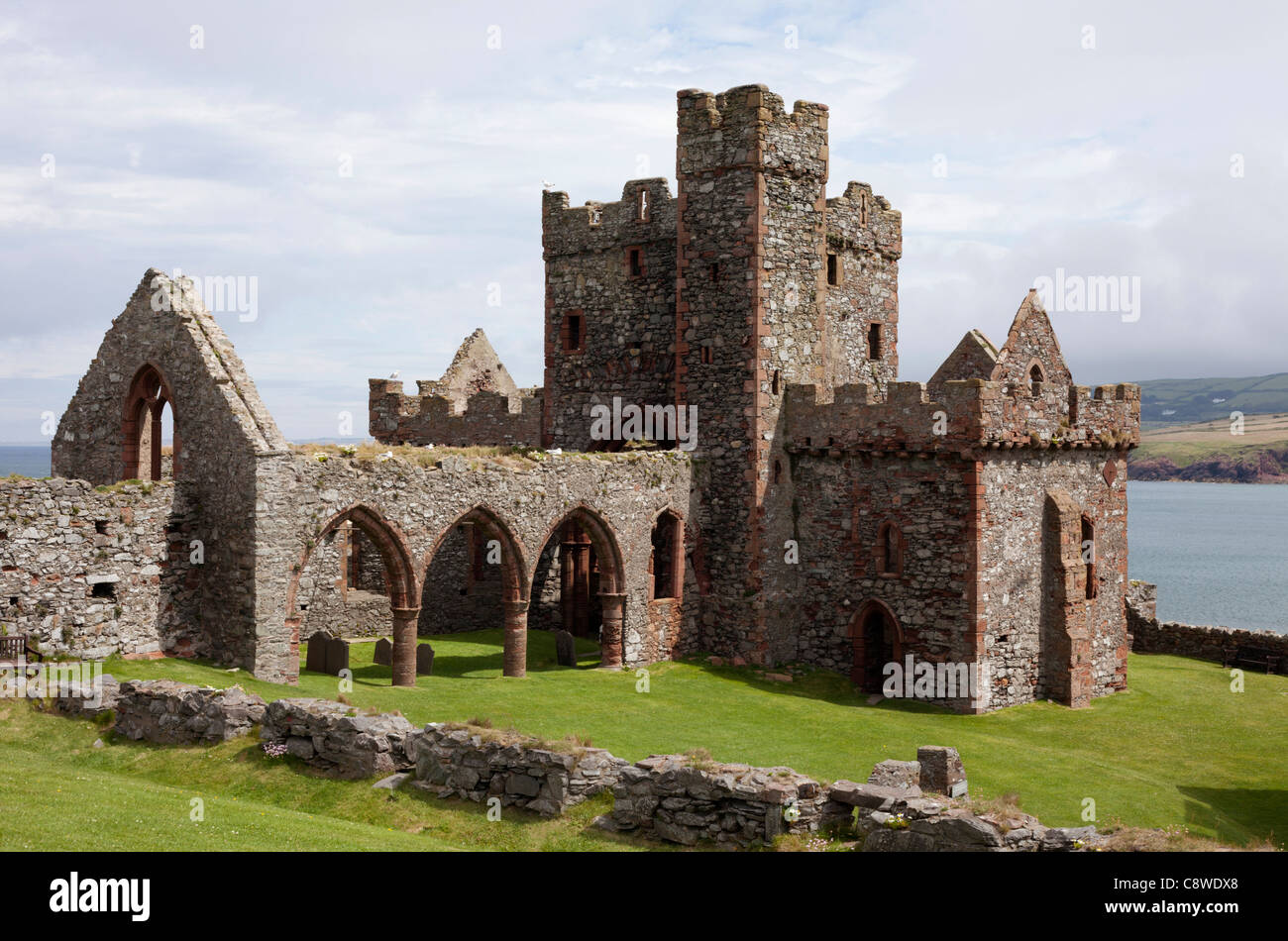 Original St Germans Cathedral at Peel Castle, Isle of Man Stock Photo - Alamy
