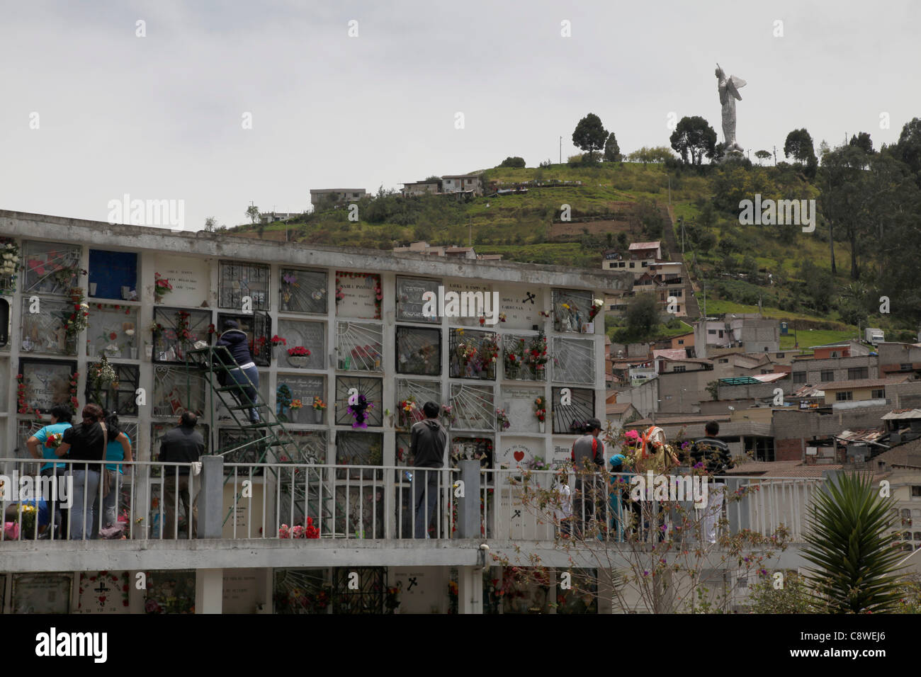 Day of the Dead remembrance at cemetery in Quito, Ecuador Stock Photo ...
