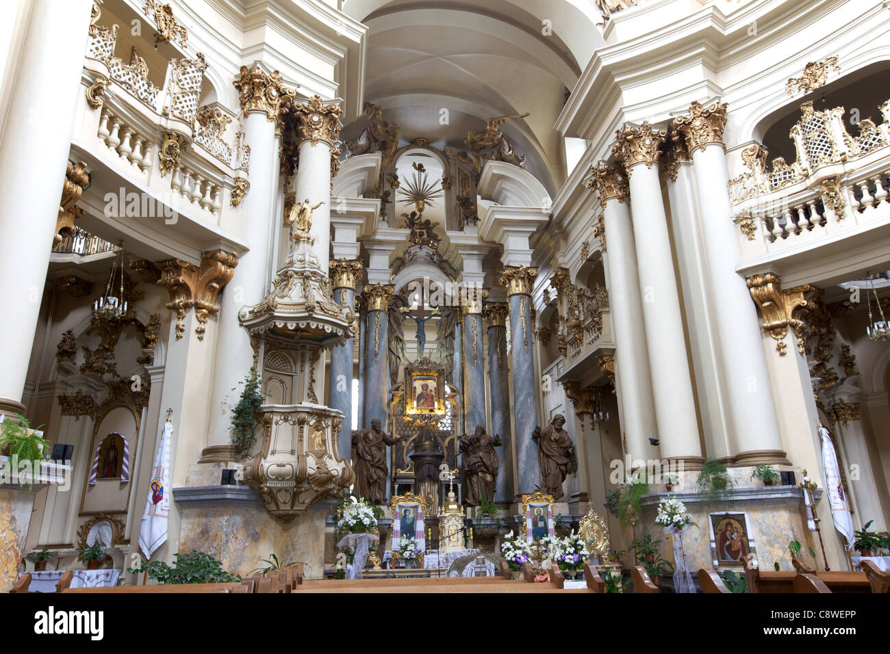 Inside of Benedictine Church L'viv Ukraine Stock Photo - Alamy