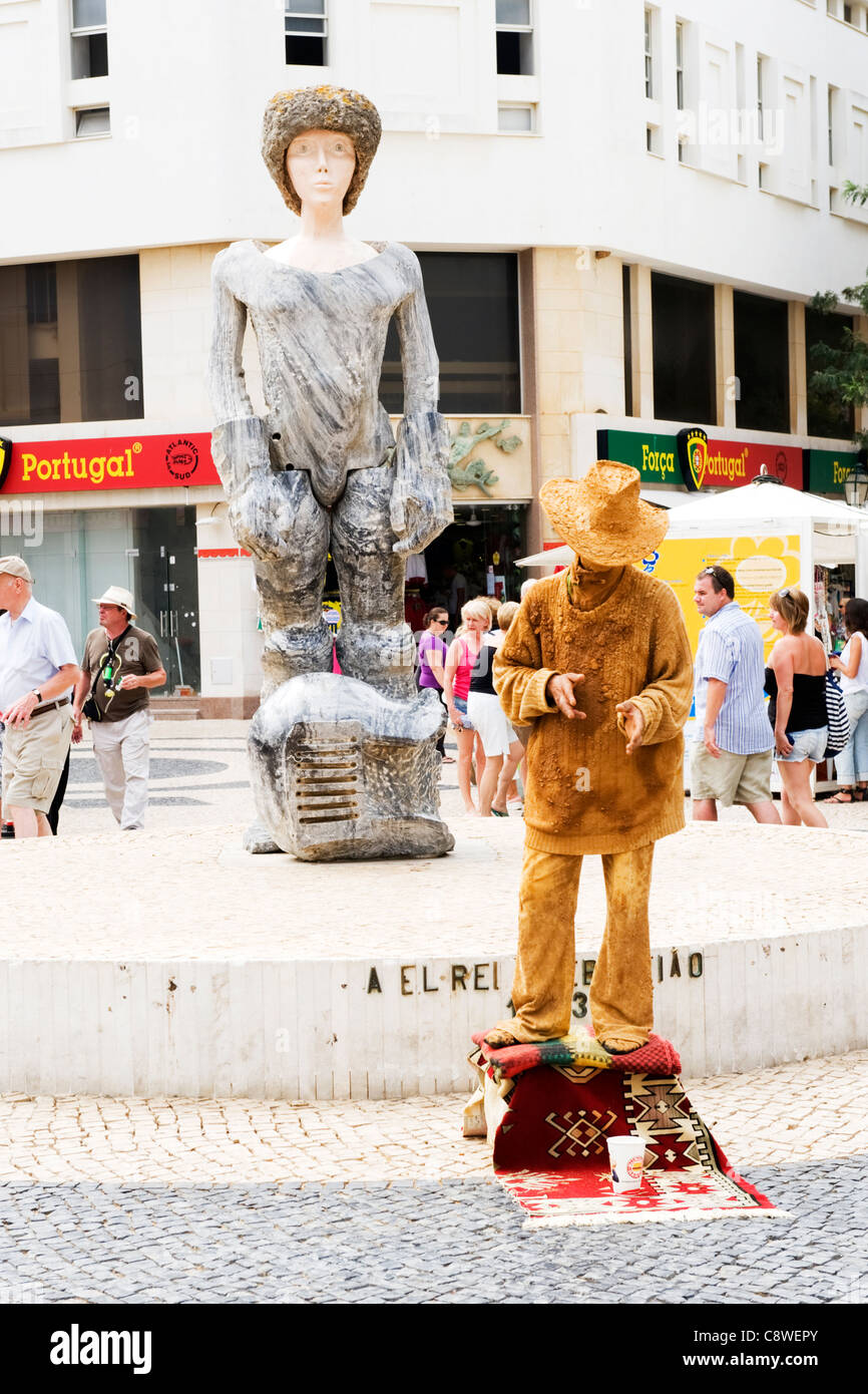 Portugal Algarve Lagos modern statue sculpture figure of Dom King ...