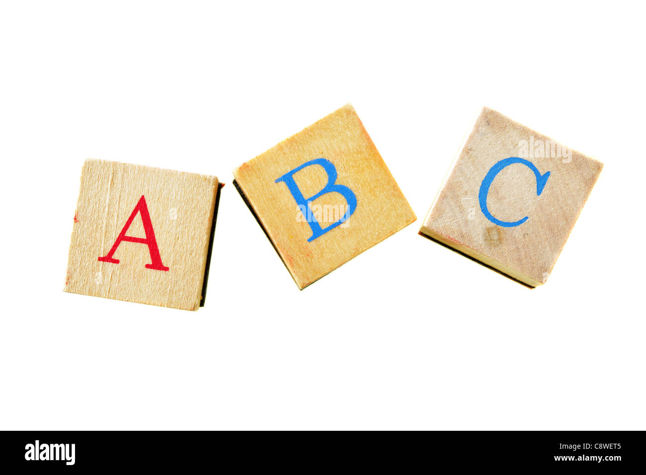 Letters ABC isolated over the white background Stock Photo - Alamy