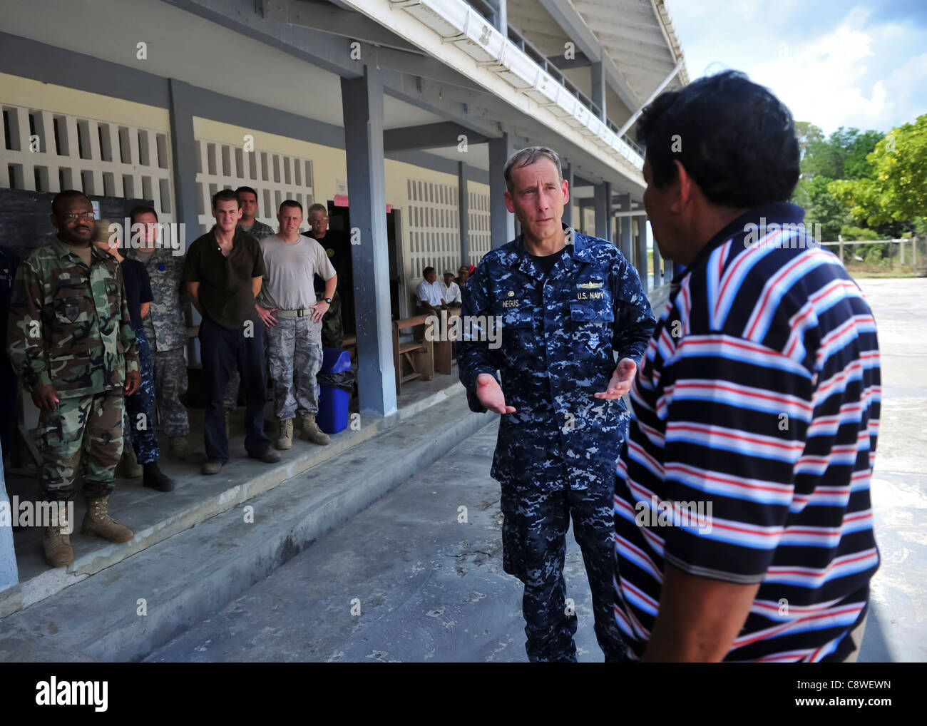 Capt. Thomas Negus, commodore of Continuing Promise 2010 Stock Photo ...