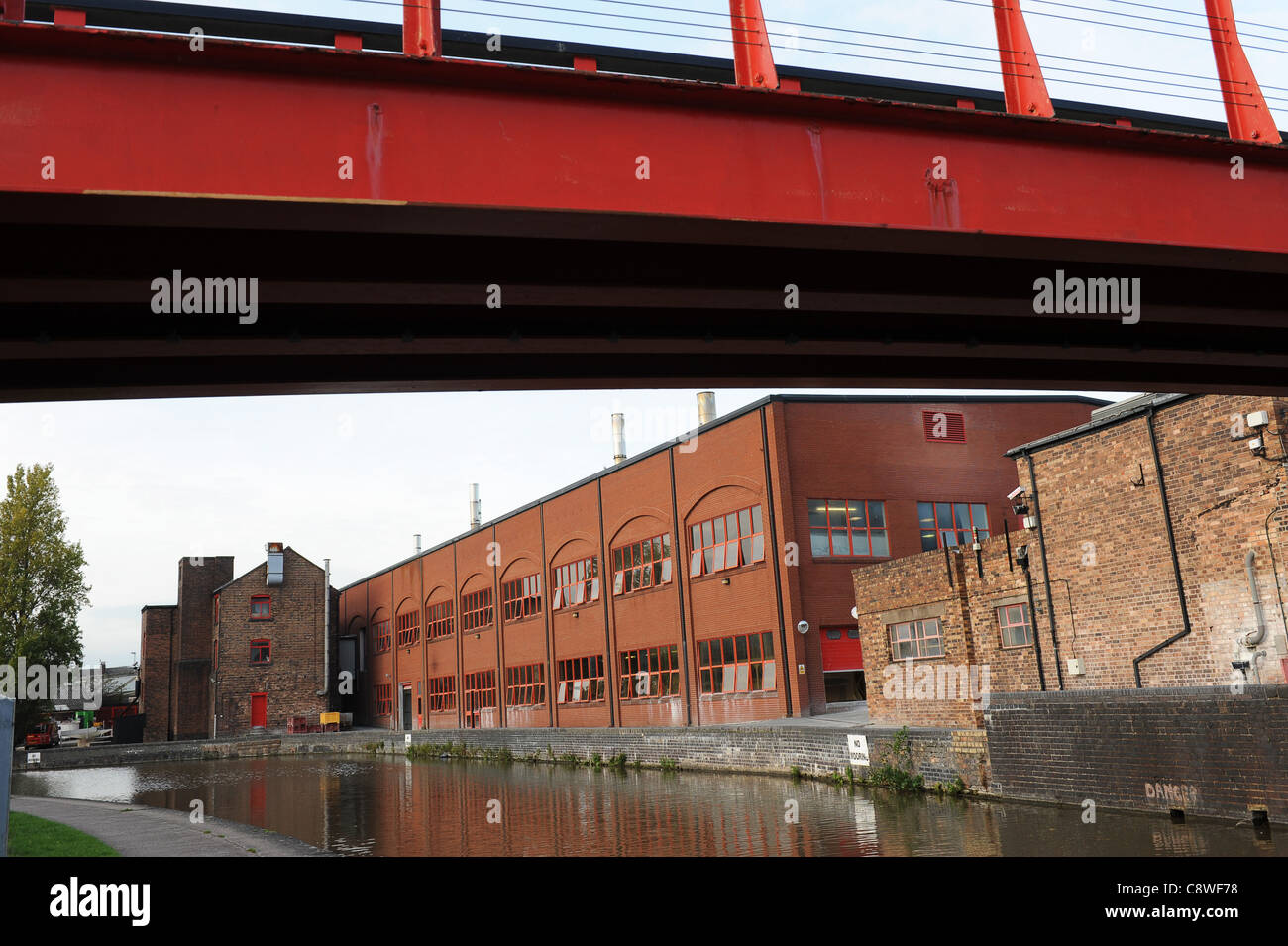 The rear of the Steelite pottery factory on the Trent & Mersey Canal in ...