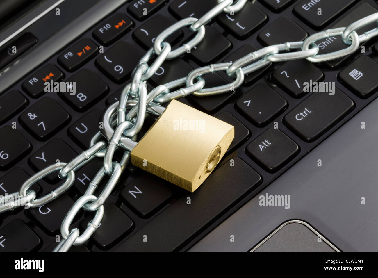 Computer security concept keyboard chain hi-res stock photography and ...