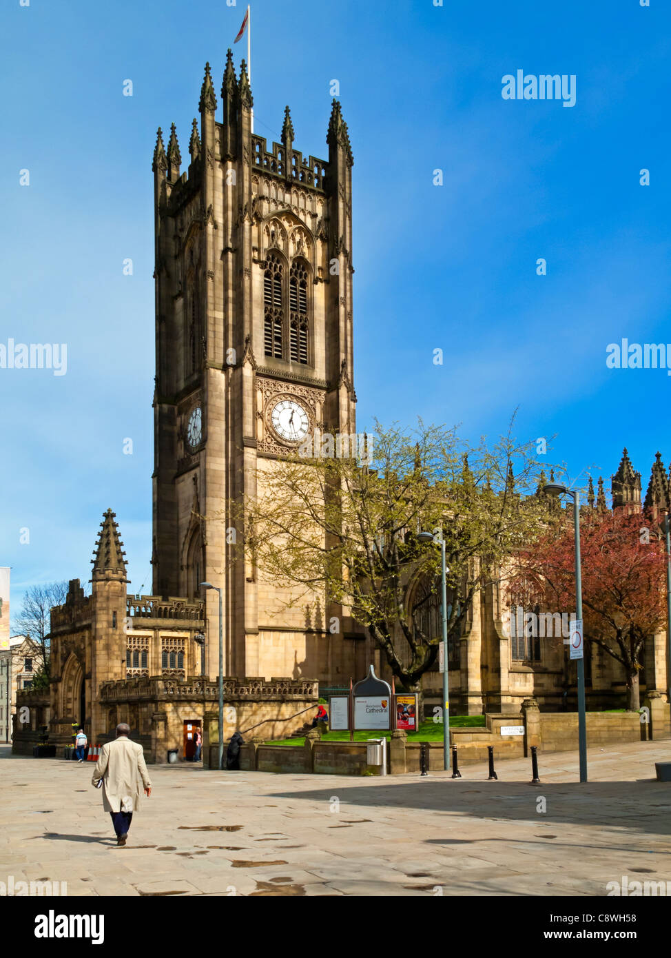 Manchester Cathedral on Victoria Street in central Manchester a ...