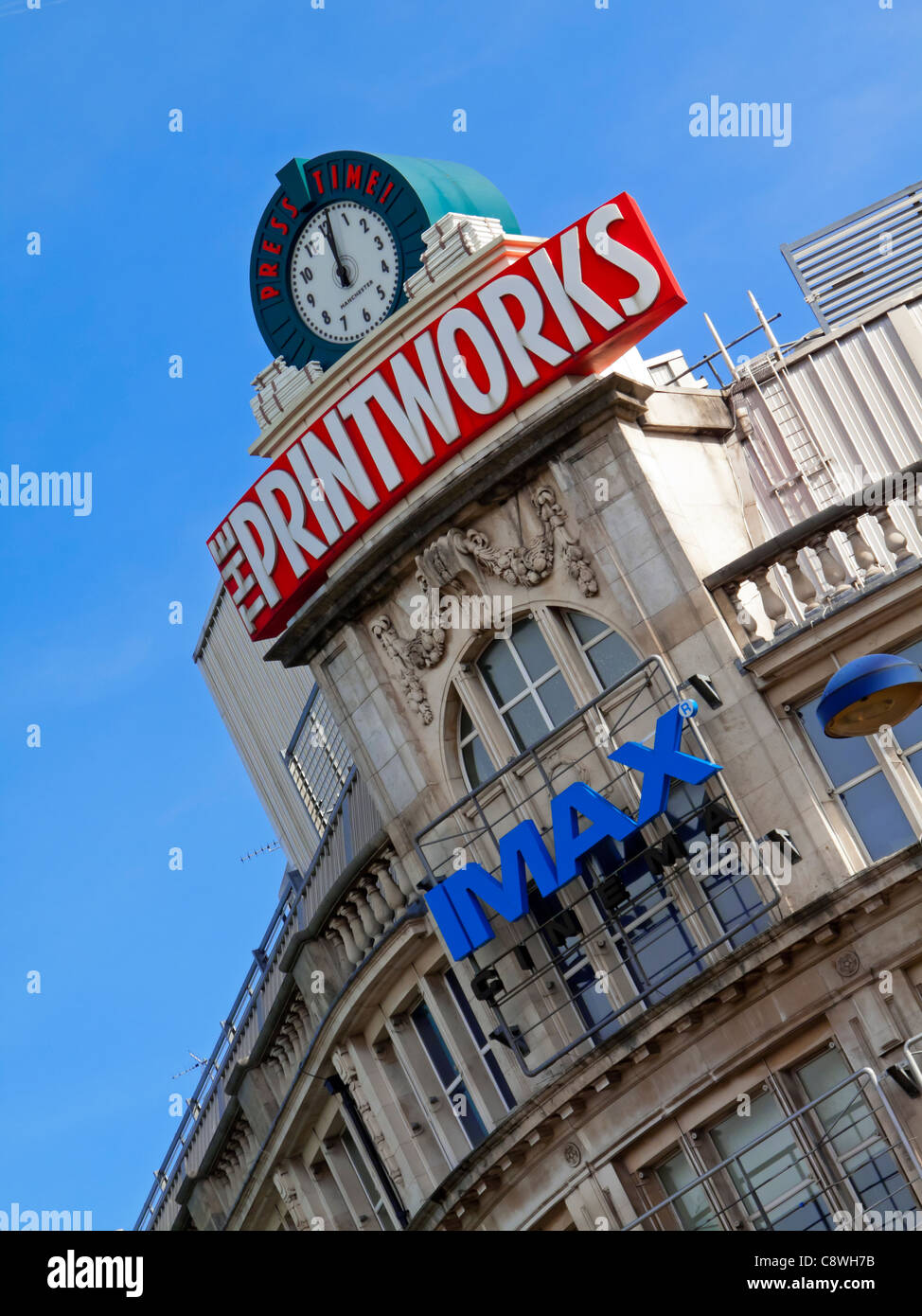 Detail of the Printworks an entertainment venue in Manchester city ...