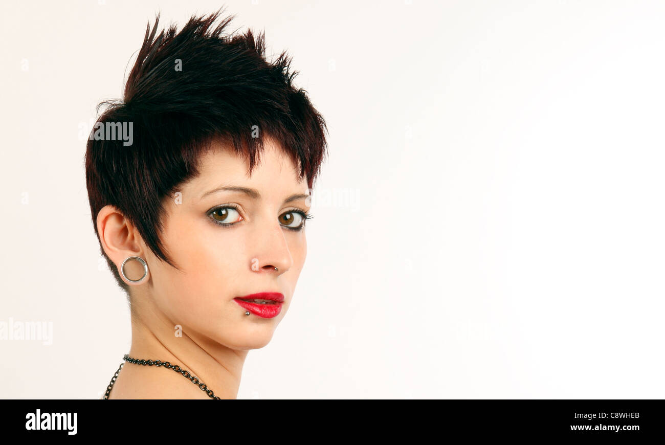 Spikey black hair hi-res stock photography and images - Alamy