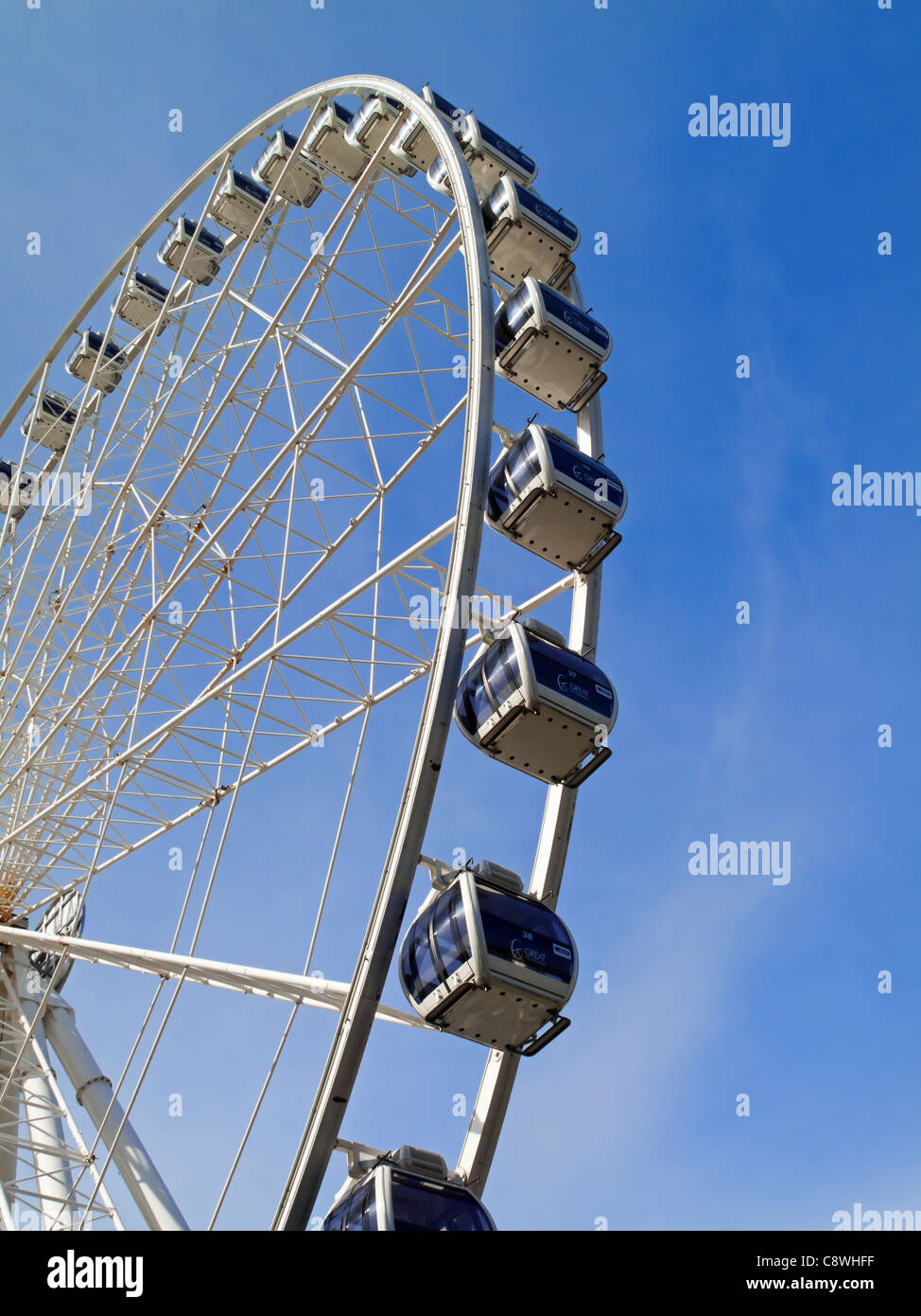 The Wheel of Manchester a large transportable Ferris wheel in Exchange ...