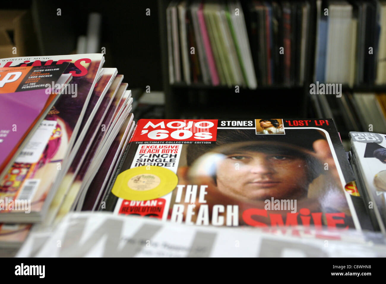 Music Magazines on the Counter at Rough Trade East Music Store Stock ...