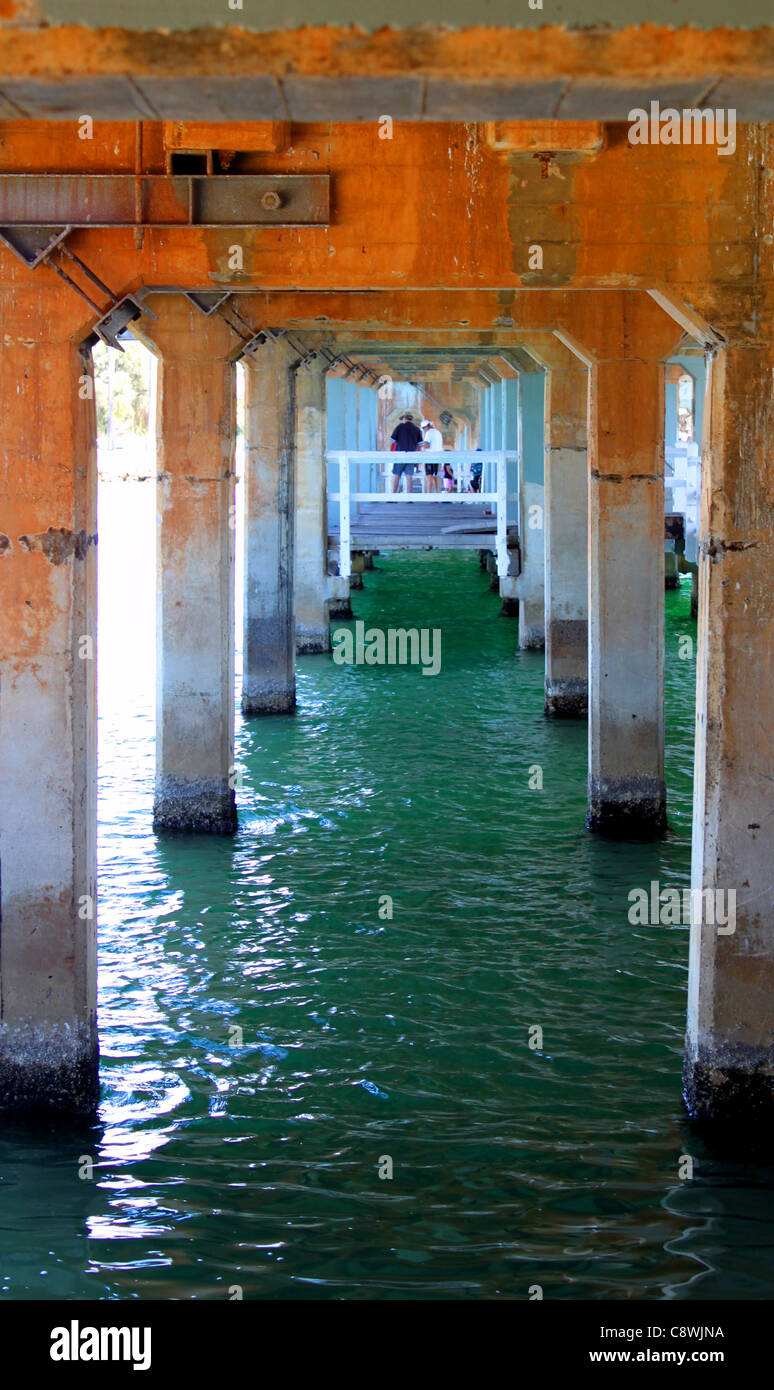 Underneath a jetty in Mandurah, Western Australia Stock Photo - Alamy