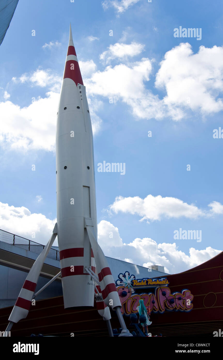 Rocket at Disneyland Theme Park, Anaheim, California USA Stock Photo ...