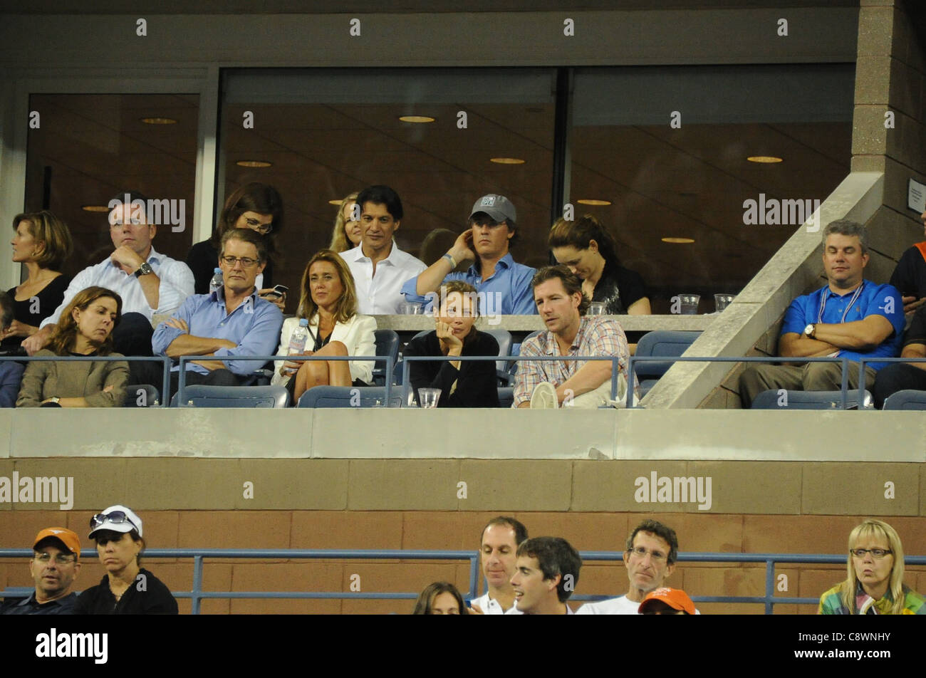 Kyle Maclachlan Christy Turlington Ed Norton in attendance US OPEN 2011 ...