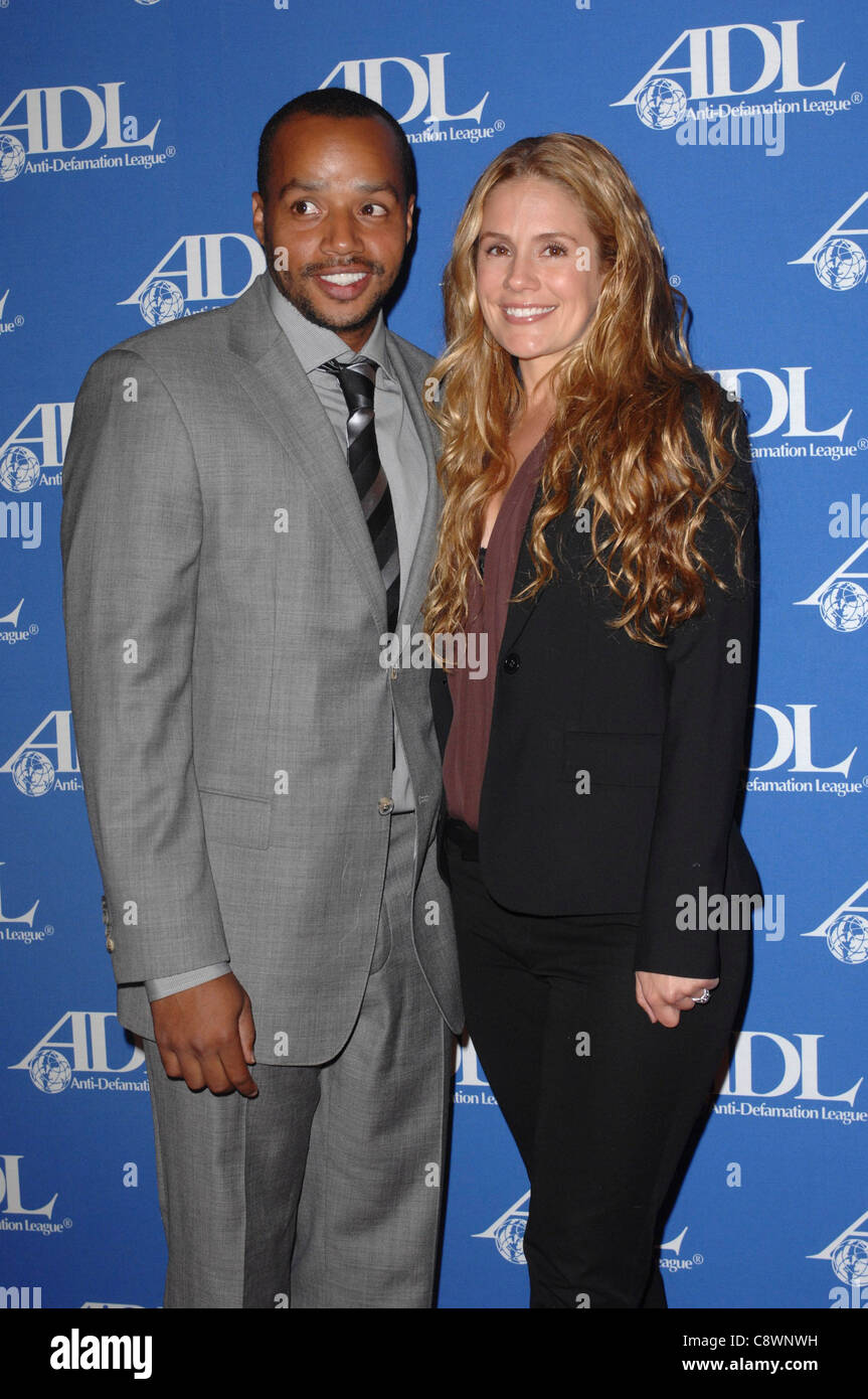 Donald Faison Cacee Cobb arrivals Anti-Defamation League Entertainment ...