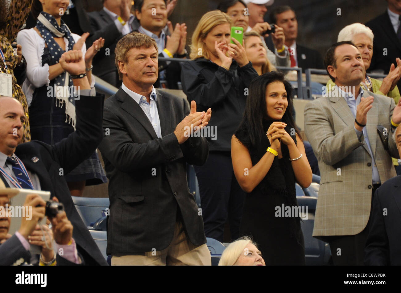 Alec Baldwin Hilaria Thomas in attendance US OPEN 2011 Tennis ...