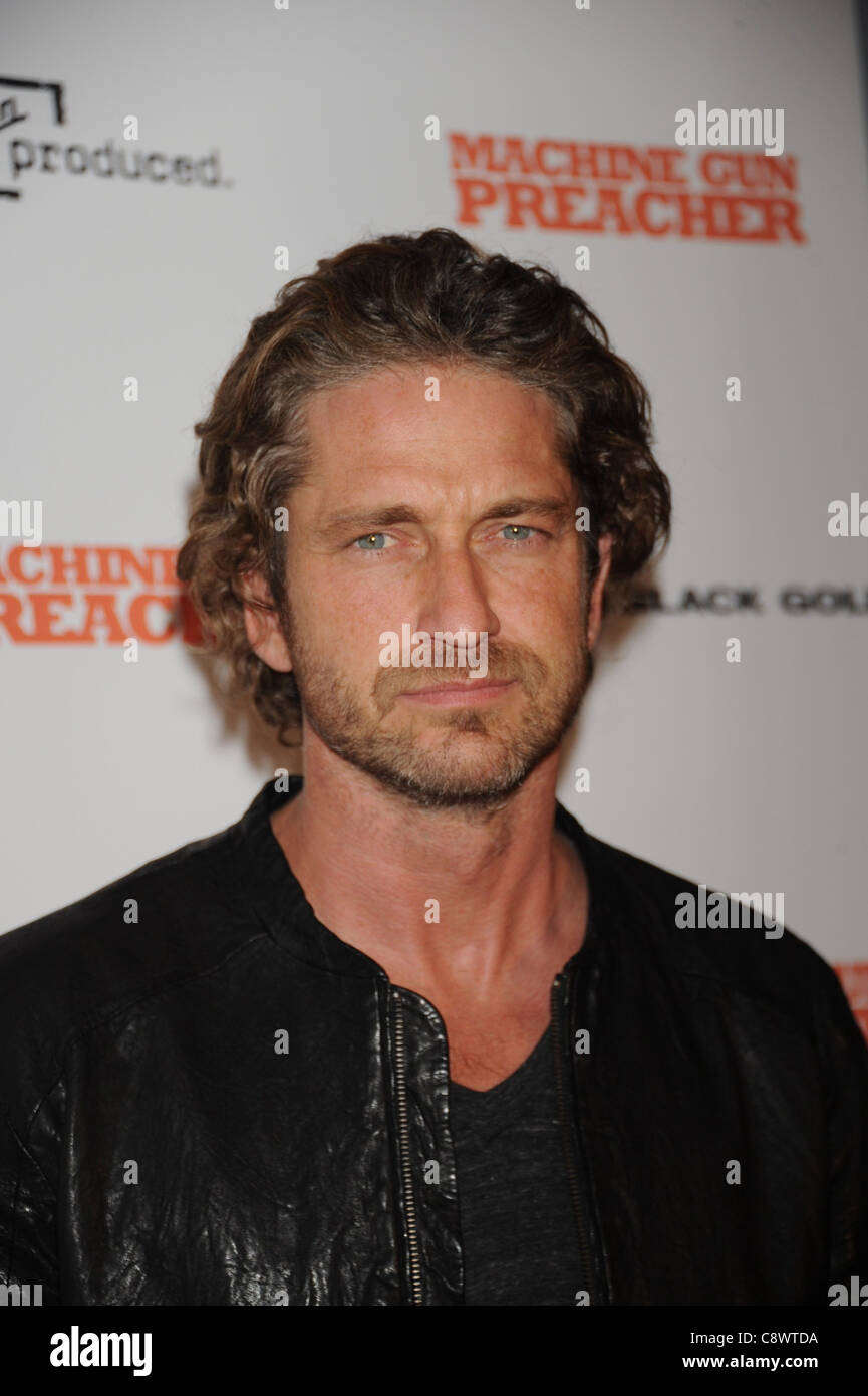 Gerard Butler at arrivals for MACHINE GUN PREACHER Premiere, MoMA ...