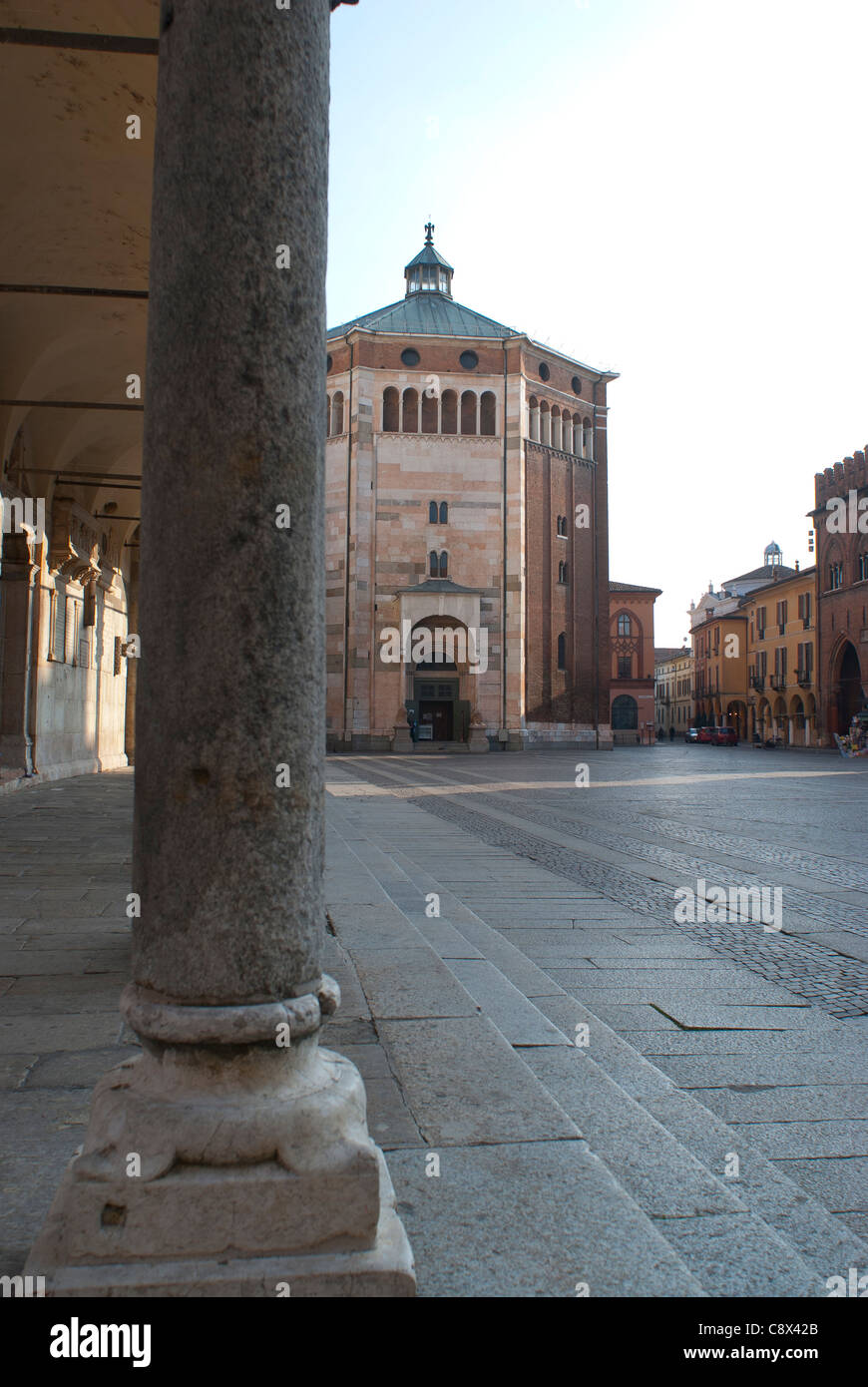 Cremona. Lombardy.the Baptistery with its square Stock Photo - Alamy