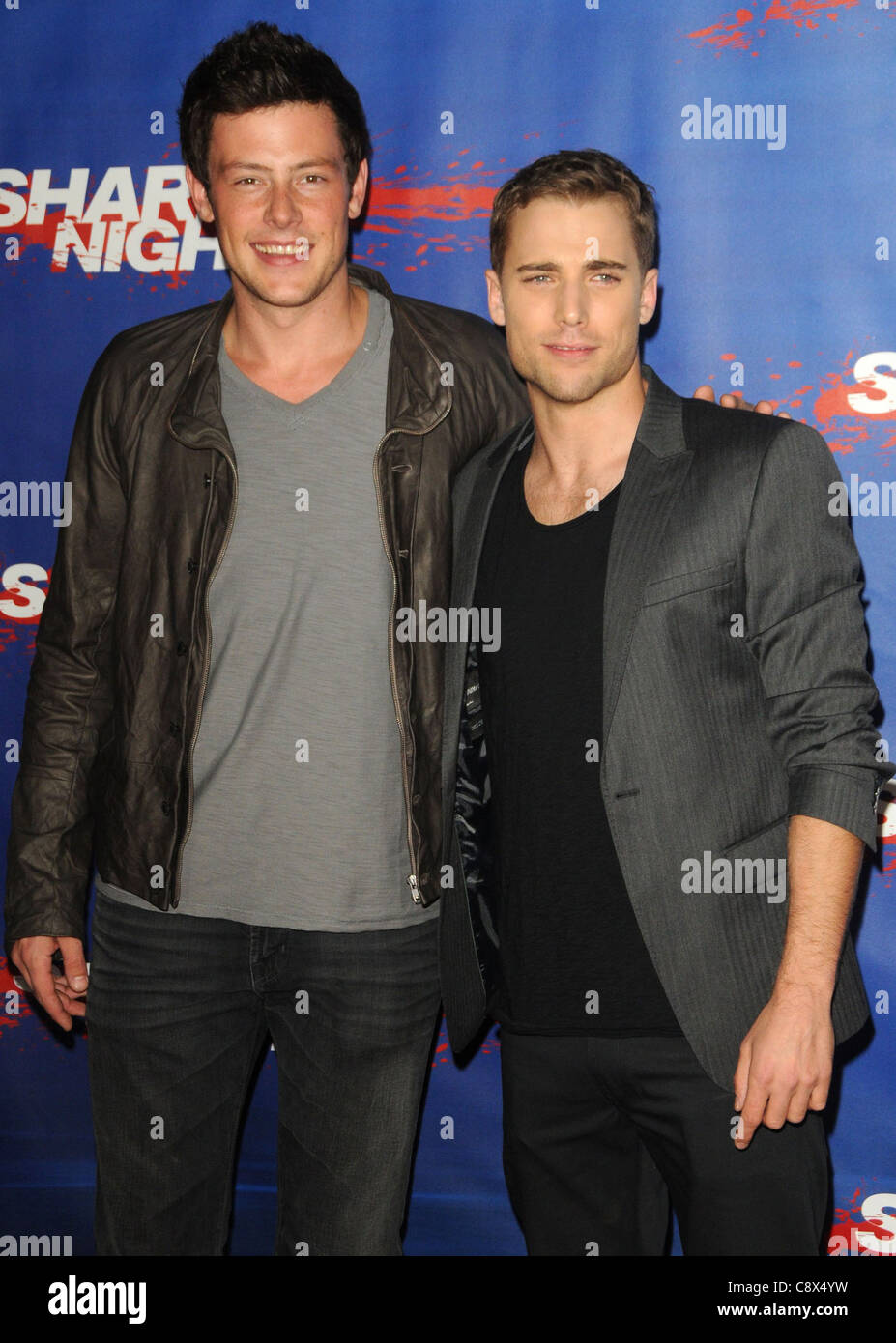 Cory Monteith Dustin Milligan arrivals Shark Night 3D Premiere ...