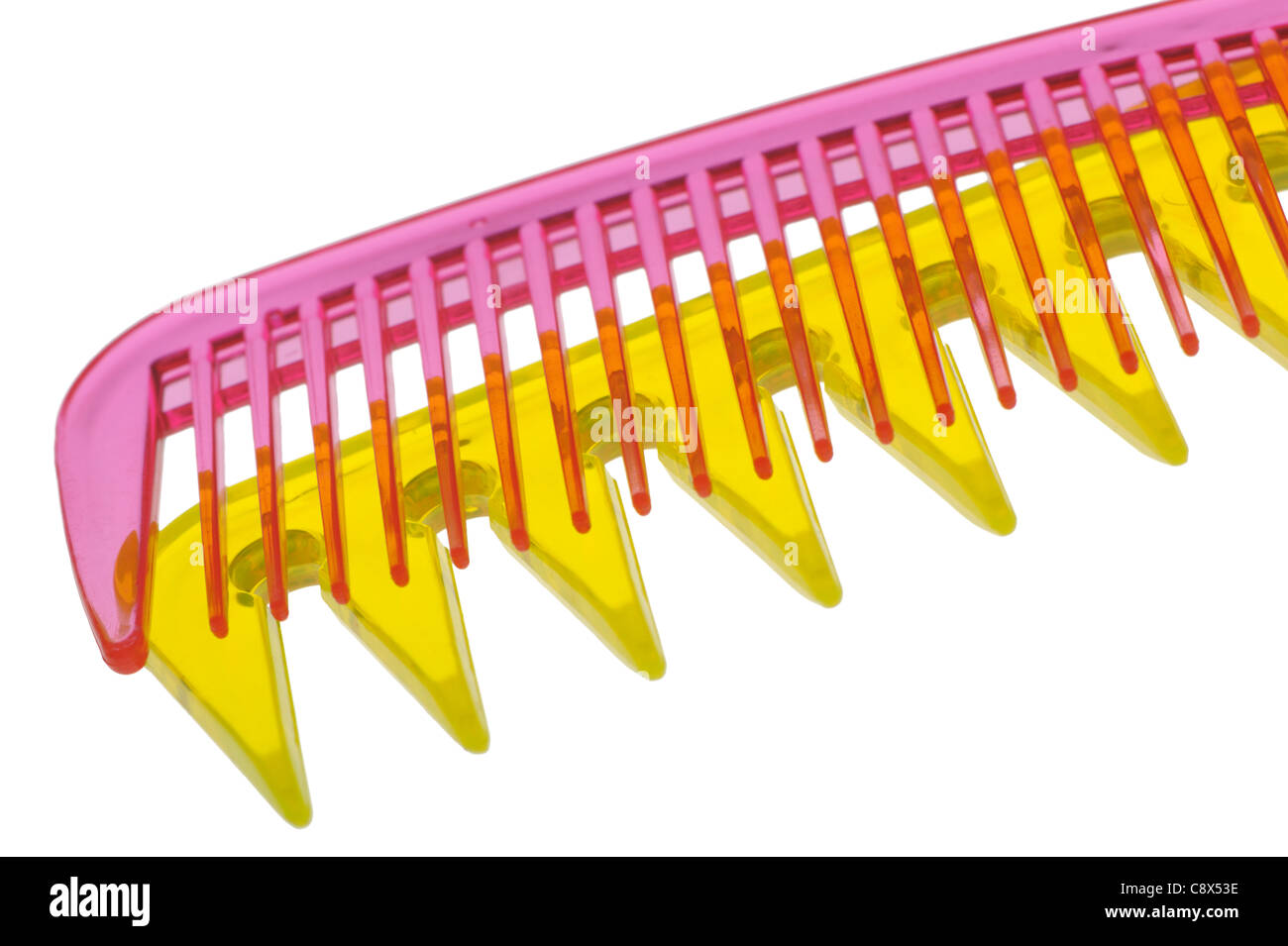Set multi-coloured transparent combs. It is photographed on a gleam. It ...