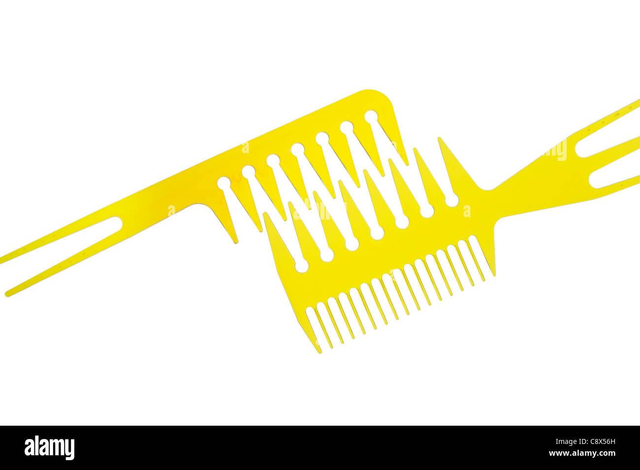 Set multi-coloured transparent combs. It is photographed on a gleam. It ...