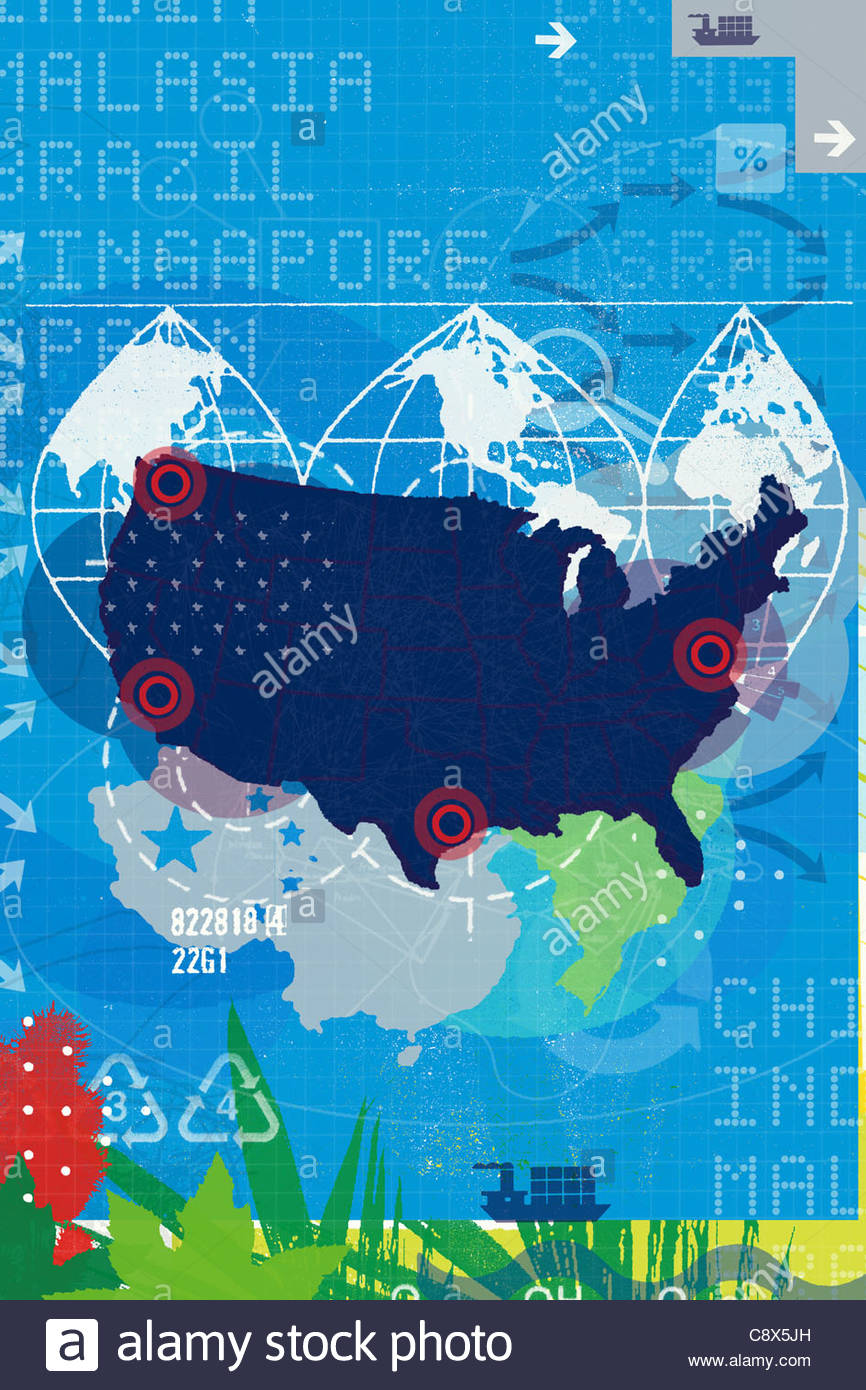 Shipping Routes Map Stock Photos & Shipping Routes Map Stock Images - Alamy