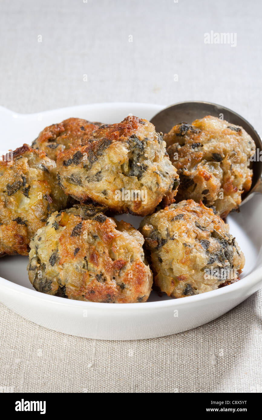 Sage and onion stuffing balls Stock Photo - Alamy