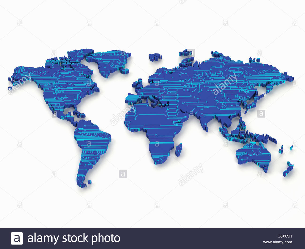 World Map Illustration Drawing Stock Photos & World Map Illustration ...