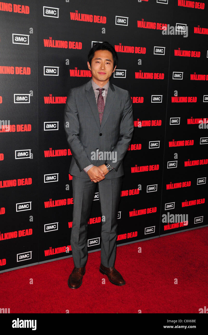Steven Yeun At Arrivals For The Walking Dead Season Two Premiere L A