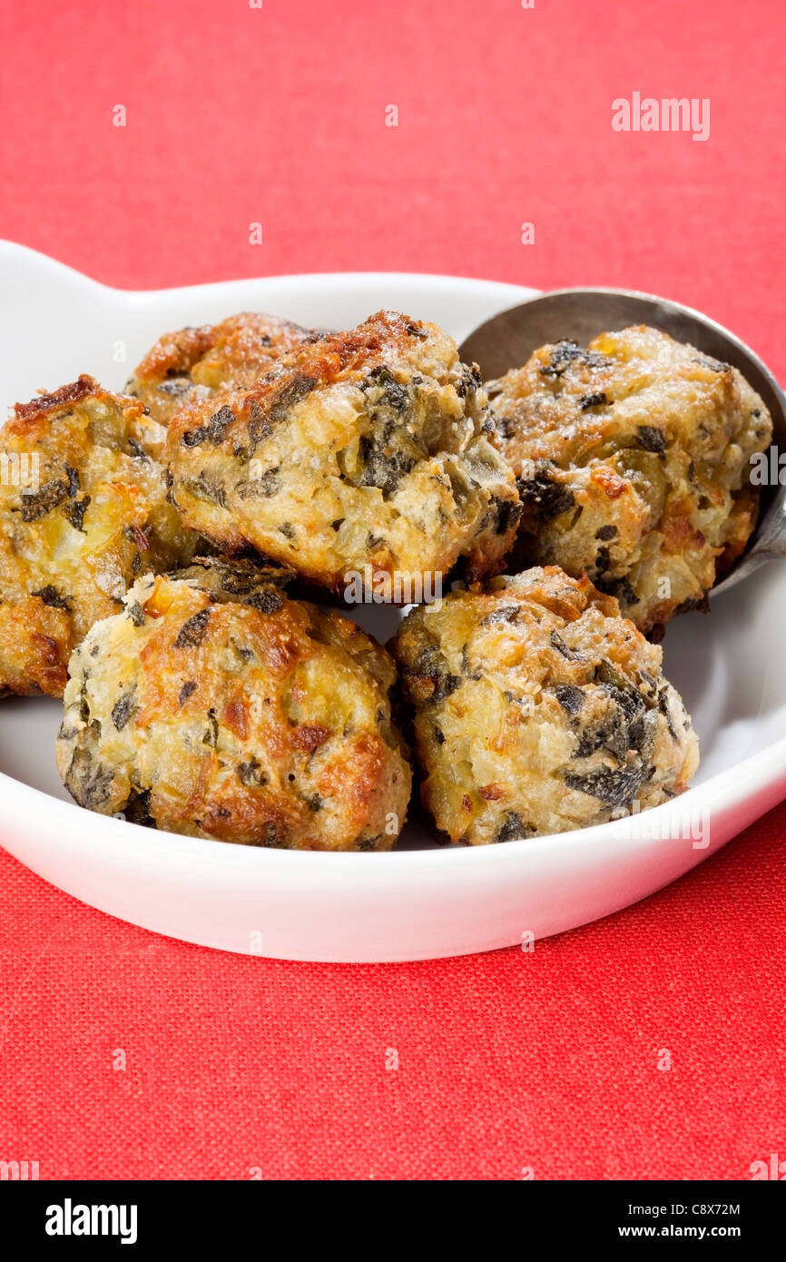 Sage and onion stuffing balls Stock Photo - Alamy