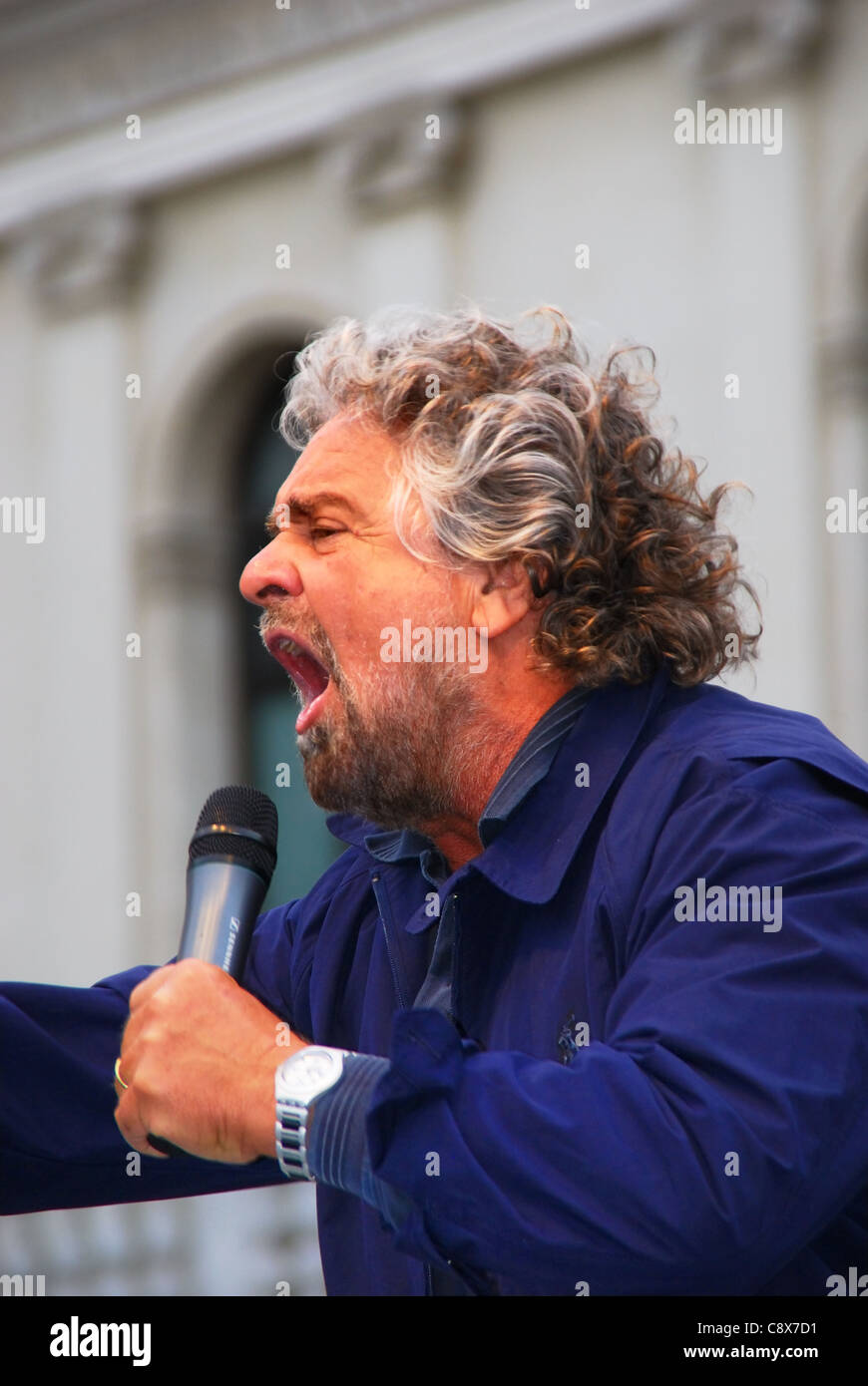 The showman and political figure Beppe Grillo founder of Movimento ...