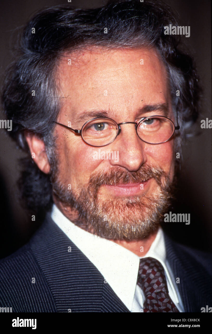 STEVEN SPIELBERG US film director in January 1997. Photo Jeffrey Mayer ...
