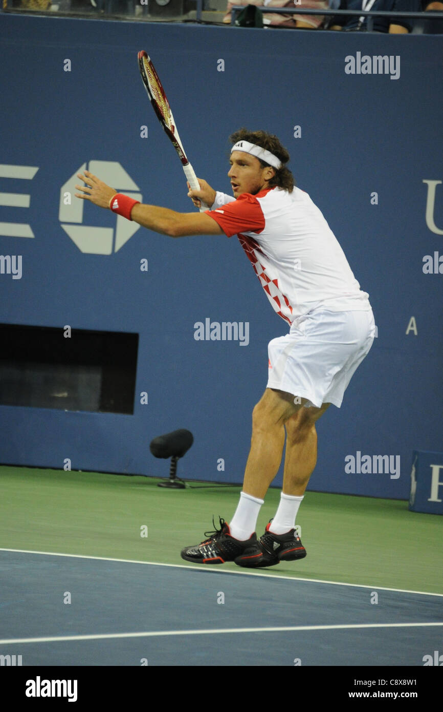 Juan Monaco competes in attendance US OPEN 2011 Tennis Championship ...