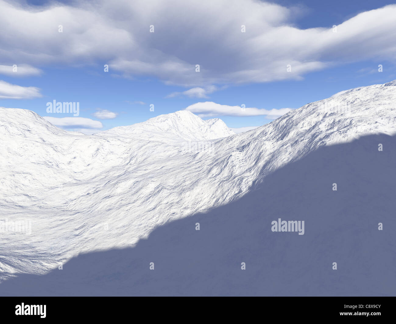 A Computer-generated Mountain Landscape Stock Photo - Alamy