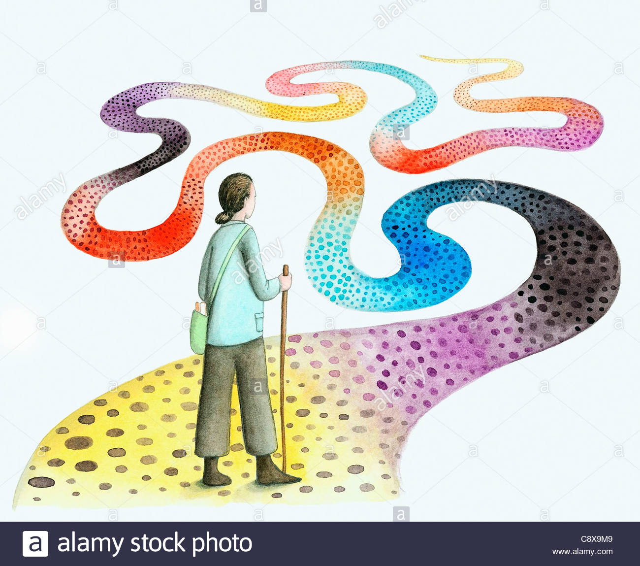Winding Road Illustration Stock Photos & Winding Road Illustration ...