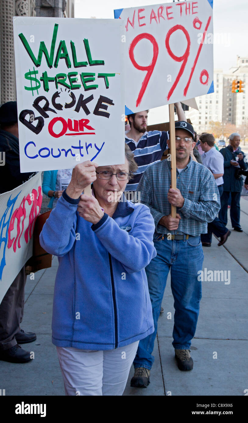 Detroit, Michigan - Members of Occupy Detroit picket an appearance by ...