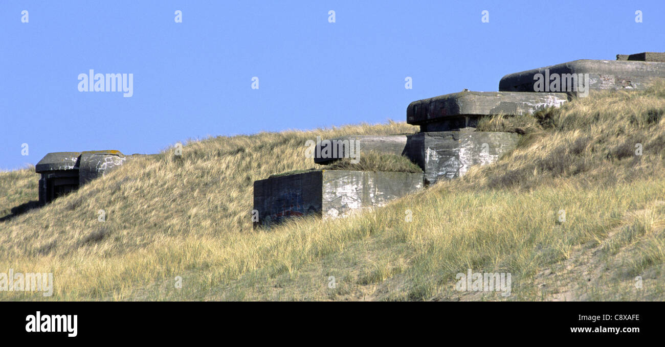 German bunkers that was part of the Atlantic wall during WWII ...