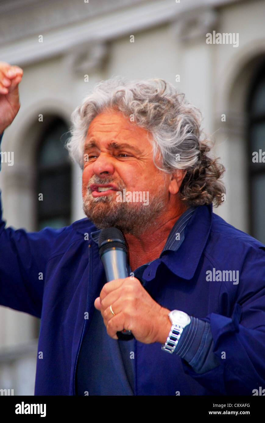 The showman and political figure Beppe Grillo founder of Movimento ...